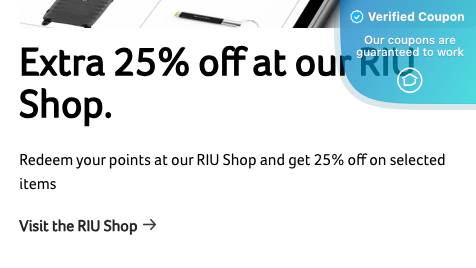 50% Off Riu Coupons & Promo Codes - February 2025