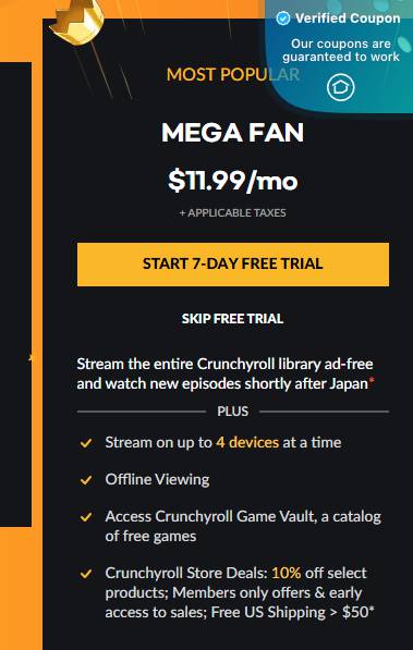20% Off Crunchyroll Coupons & Coupon Codes - March 2025