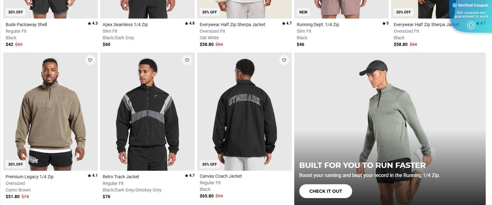 10% Off Gymshark Coupons & Discount Codes - March 2025