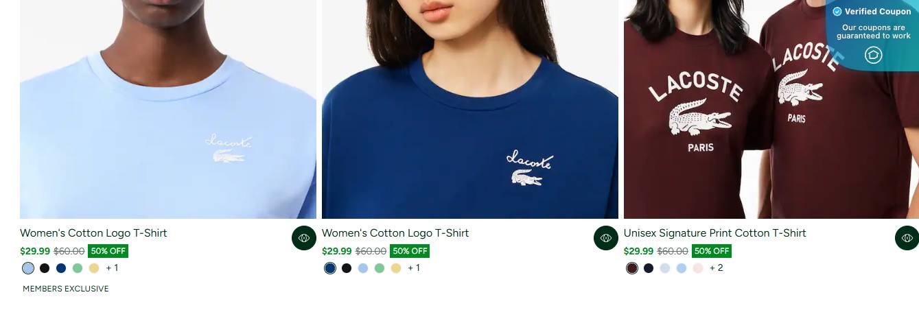 50% Off Lacoste Coupons & Promo Codes - March 2025