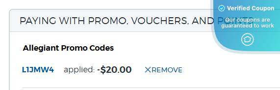 20% Off Allegiant Air Coupons & Coupon Codes - March 2025