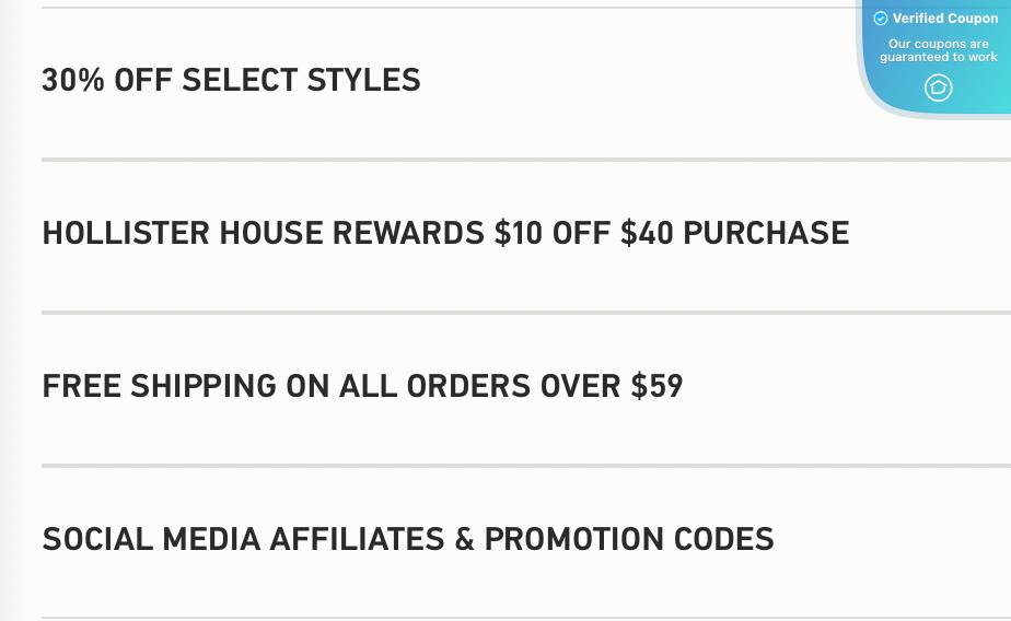 50% Off Hollister Coupons & Promo Codes - March 2025