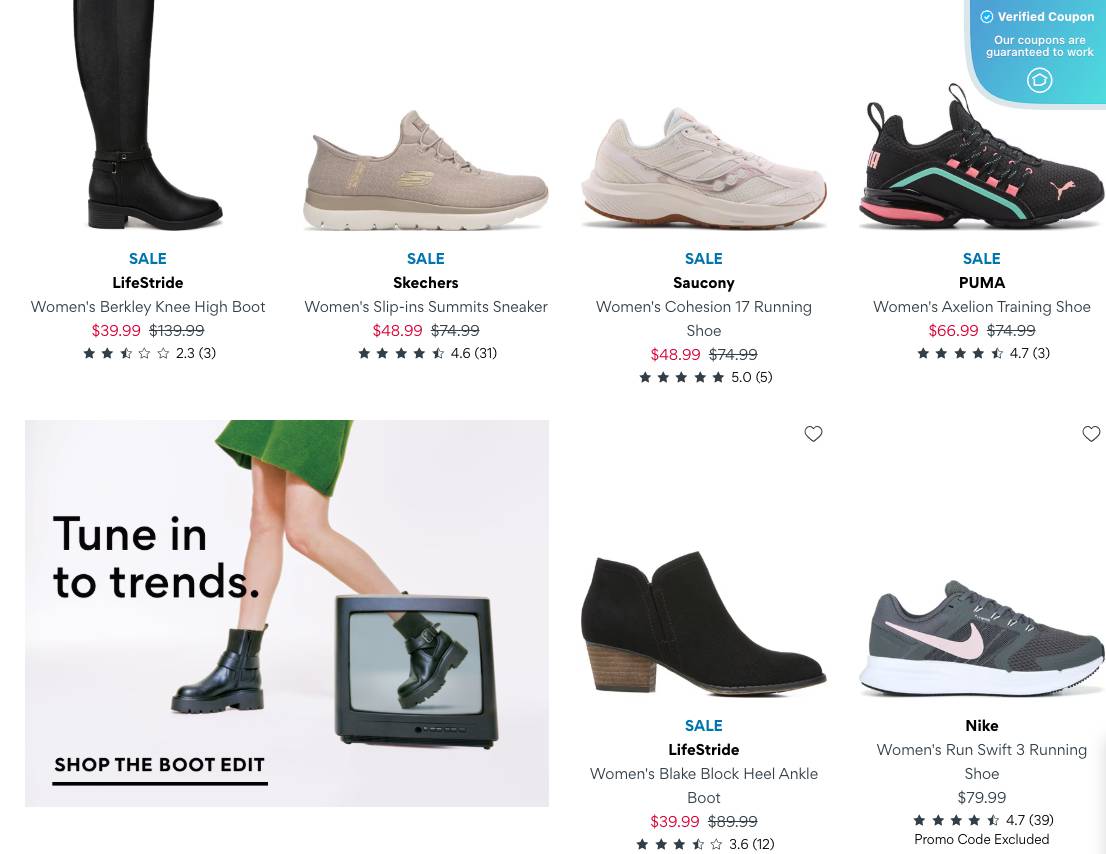Famous Footwear Coupons & Promo Codes: $15 Off - March 2025