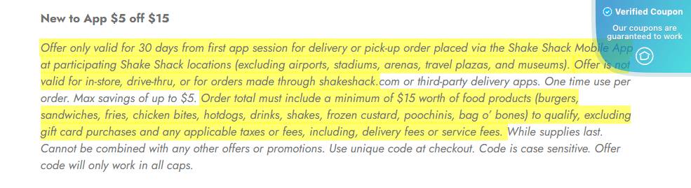 20% Off Shake Shack Coupons & Promo Codes - February 2025