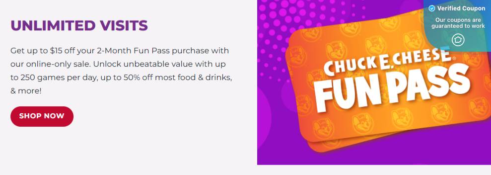 Chuck E Cheese Coupons & Deals: 10% Off - March 2025