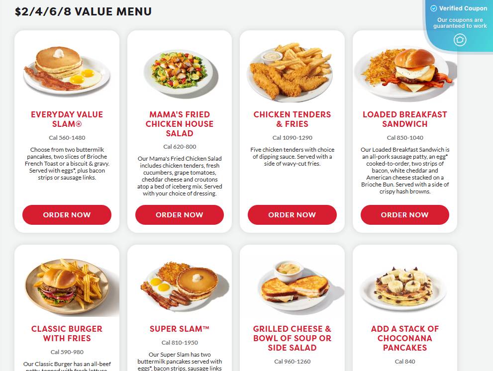 Denny's Coupons: 20% Off - March 2025