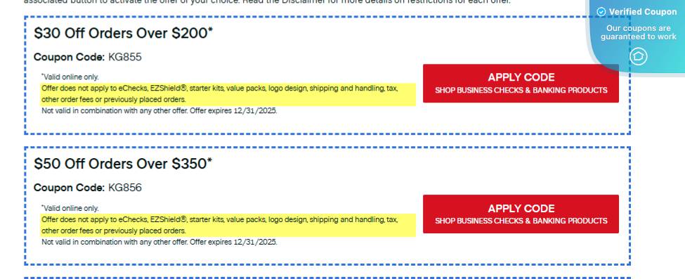 25% Off Deluxe Checks Coupons & Discount Codes - March 2025