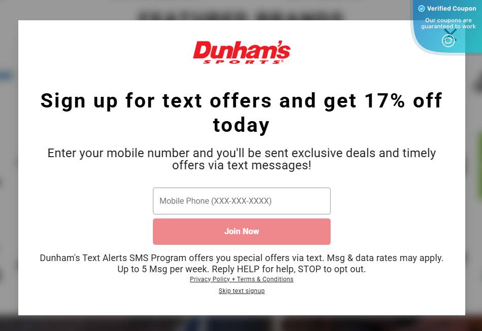 25% Off Dunhams Coupons & Coupon Codes - March 2025
