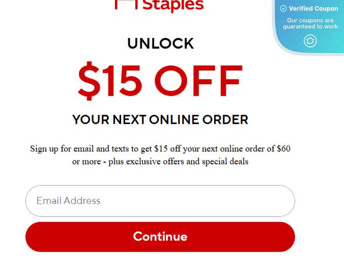 $15 Off Staples Coupons & Coupon Codes - March 2025