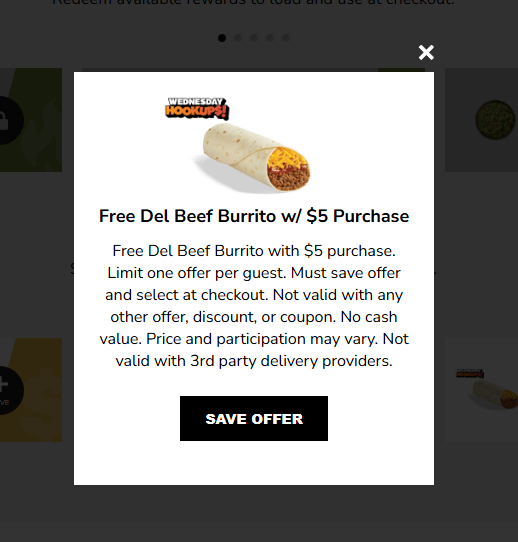 Del Taco Coupons & Deals - Save $10 in March 2025