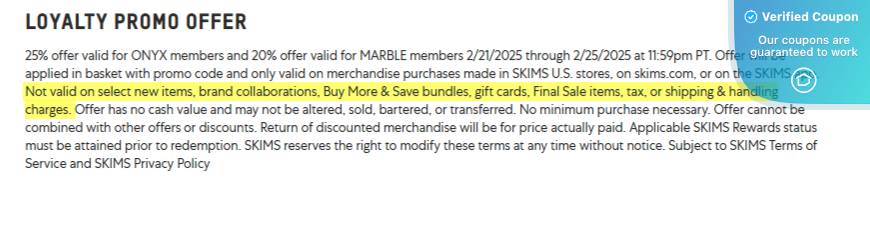 15% Off Skims Coupons & Discount Codes - March 2025