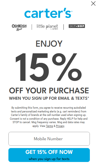 20% Off Carter's Coupons & Discount Codes + 7.5% Cash Back