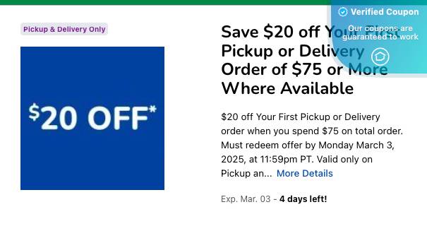 $20 Off Kroger Coupons & Promo Codes - April 2025