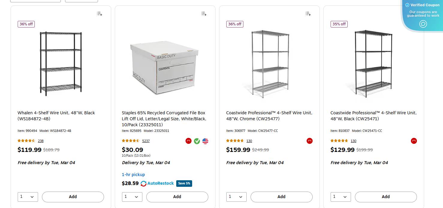 $15 Off Staples Coupons & Coupon Codes - March 2025