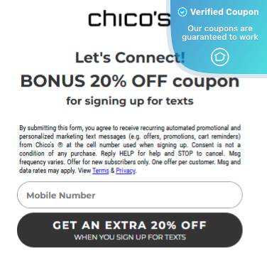 25% Off Chico's Coupons & Promo Codes - March 2025