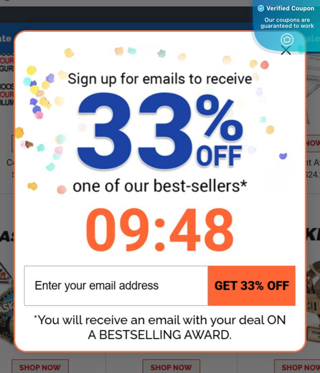 33% Off Crown Awards Coupons & Promo Codes - March 2025