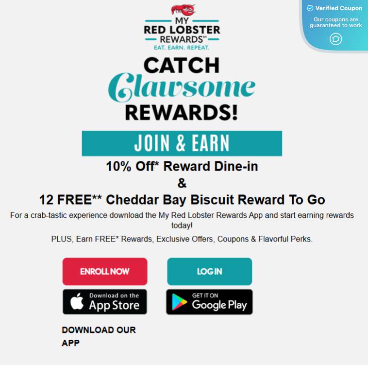 10% Off Red Lobster Coupons & Coupon Codes - March 2025