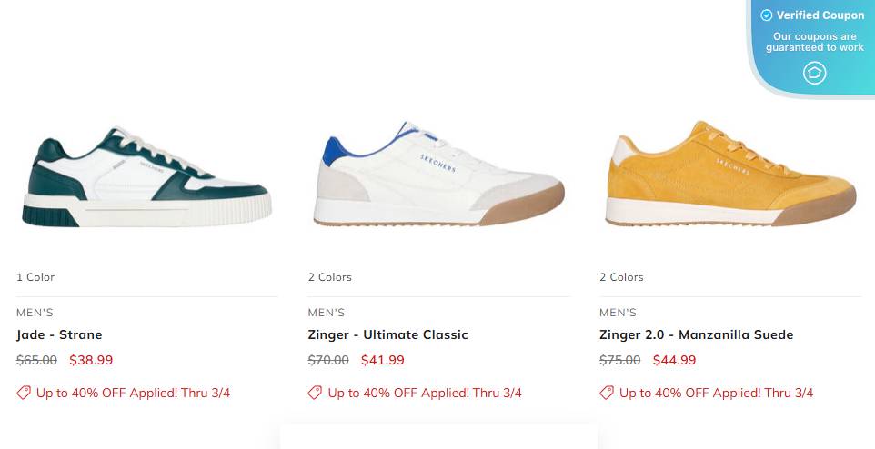40% Off Skechers Coupons & Promo Codes - March 2025