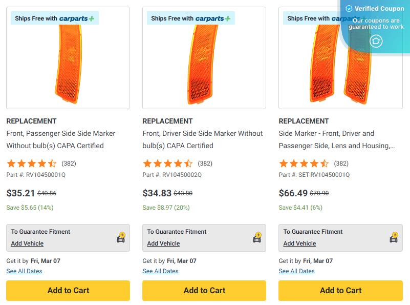 25% Off CarParts.com Coupons & Coupon Codes - March 2025