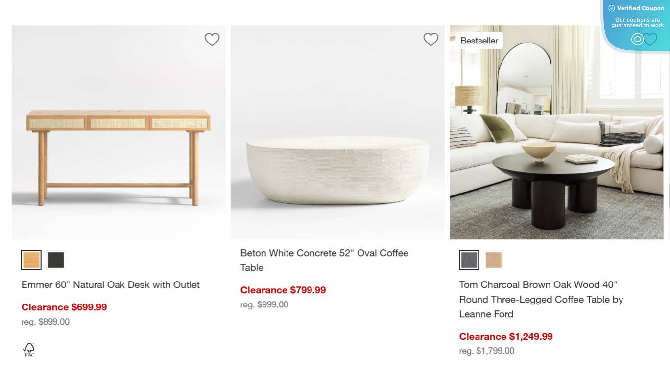 20% Off Crate and Barrel Coupons & Promo Codes - March 2025