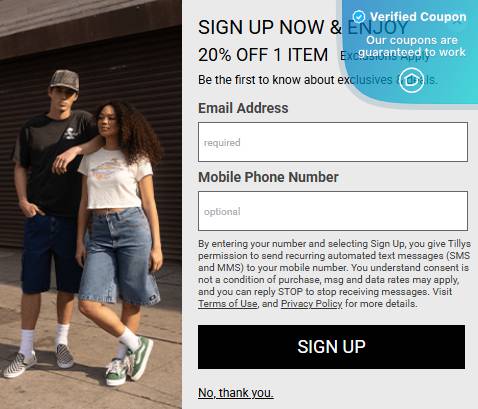 20% Off Tillys Coupons & Promo Codes - March 2025