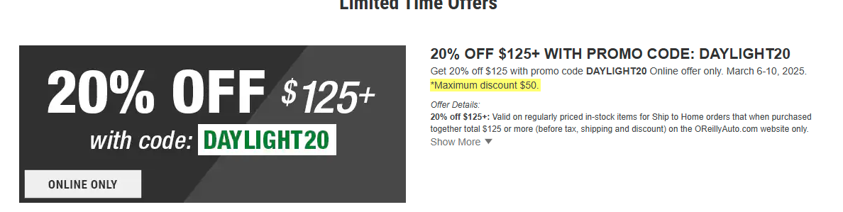 10% Off O'Reilly Auto Parts Coupons & Promo Codes - April