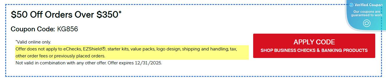 25% Off Deluxe Checks Coupons & Discount Codes - March 2025