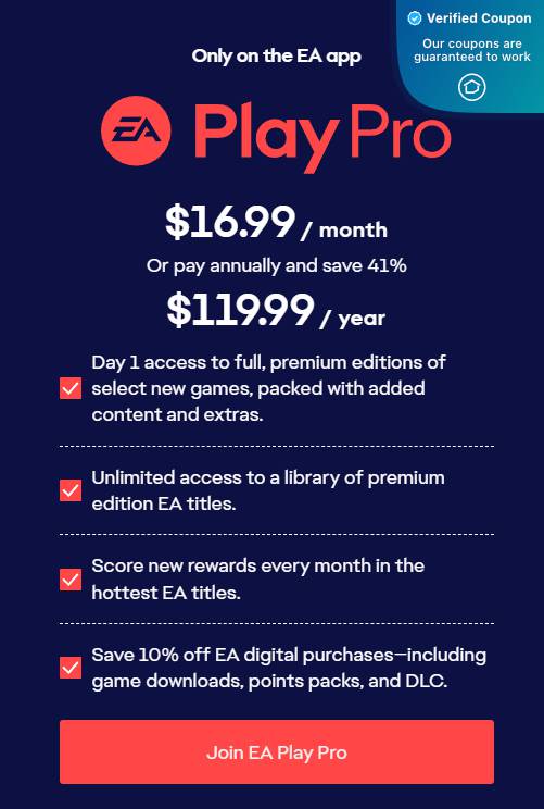 50% Off EA Coupons & Coupon Codes - March 2025