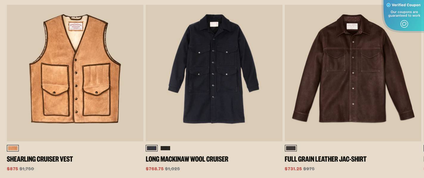 10% Off Filson Coupons & Discount Codes - April 2025