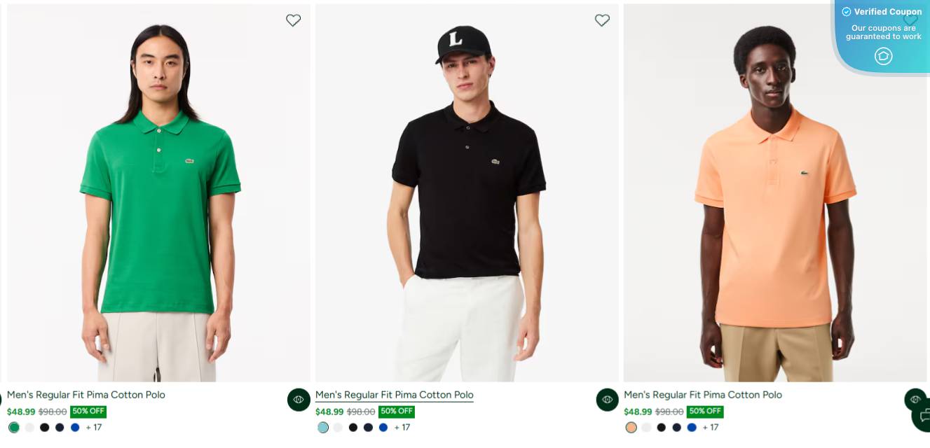 20% Off Lacoste Coupons & Promo Codes - March 2025