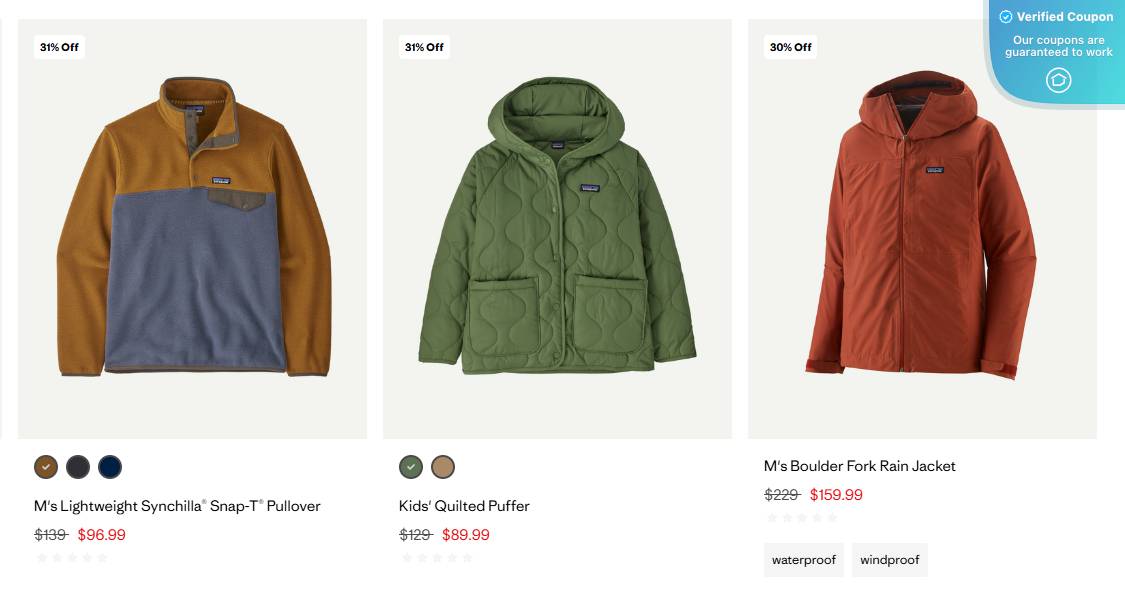 10% Off Patagonia Coupons & Promo Codes - March 2025