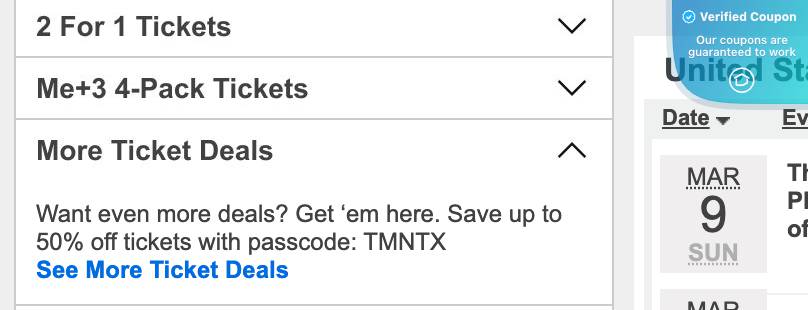 Ticketmaster Coupons & Promo Codes for March 2025: $228 Off