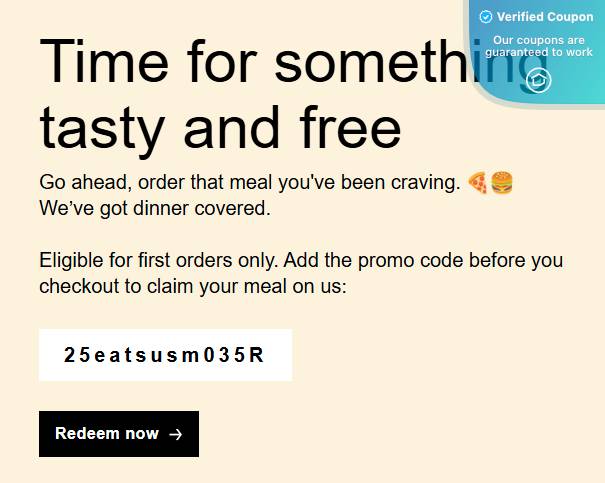 10% Off Uber Eats Coupons & Promo Codes + $1 Cash Back