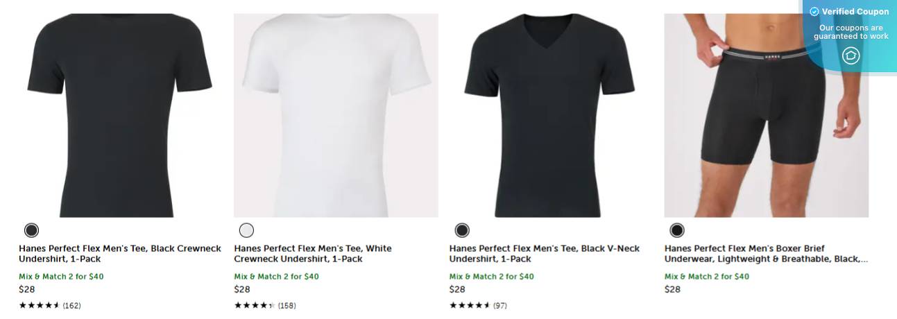 25% Off Hanes Coupons & Promo Codes - April 2025