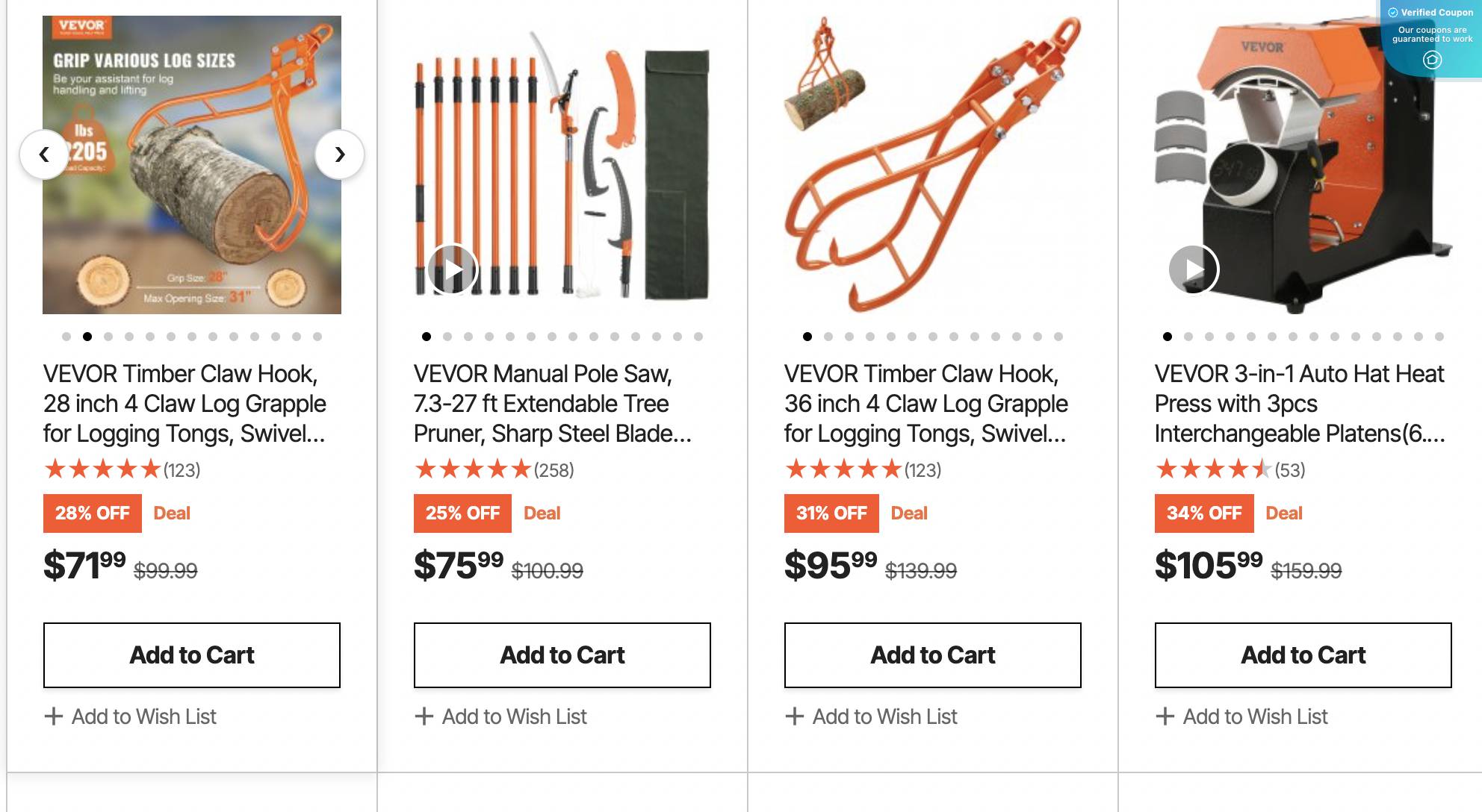 20% Off Vevor Coupons & Discount Codes - March 2025