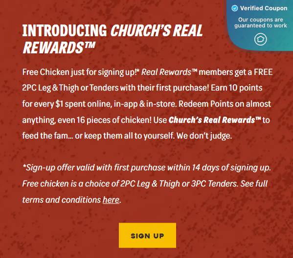 Church's Chicken Coupons & March 2025 Coupon Codes