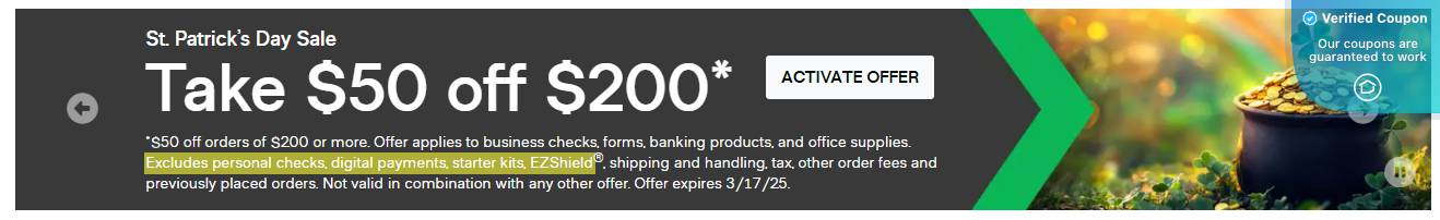 25% Off Deluxe Checks Coupons & Discount Codes - March 2025