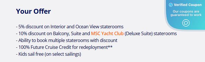 50% Off MSC Cruises Coupons & Coupon Codes - March 2025