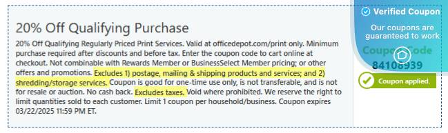 25% Off Office Depot Coupons & Coupon Codes - March 2025