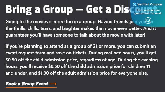 20% Off Regal Cinemas Coupons & Promo Codes - March 2025