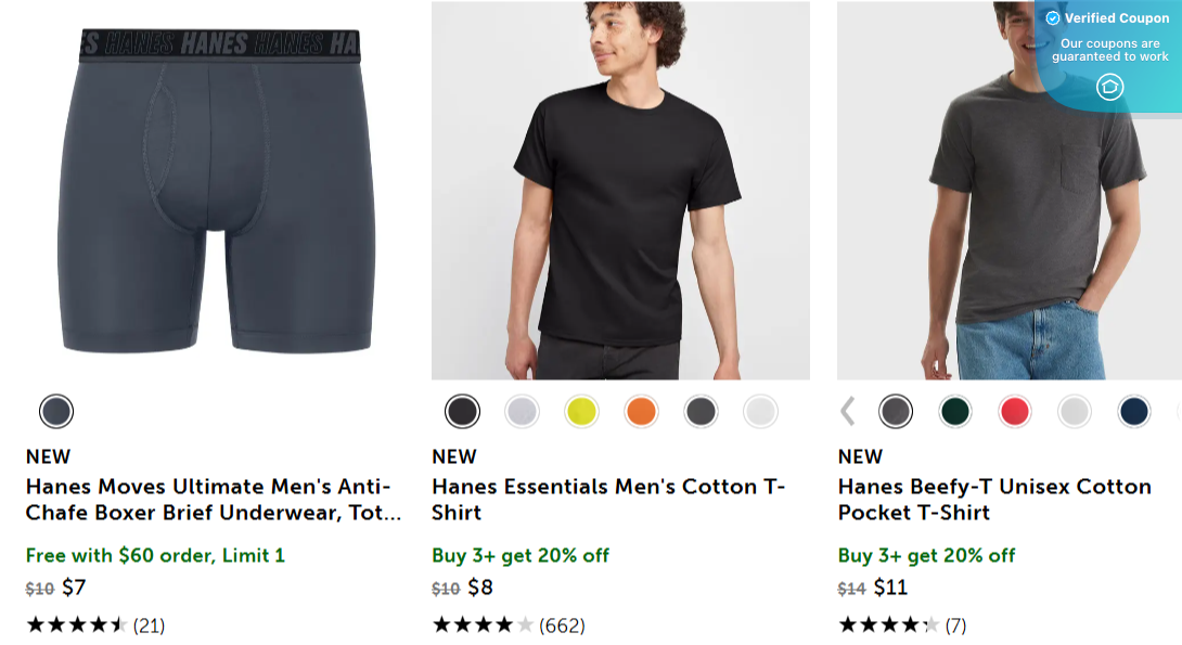 25% Off Hanes Coupons & Promo Codes - April 2025