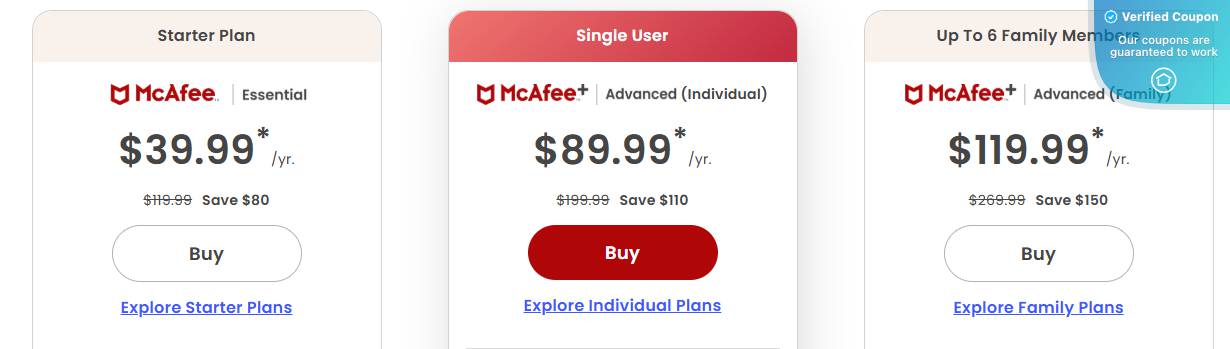 20% Off McAfee Coupons & Promo Codes - April 2025