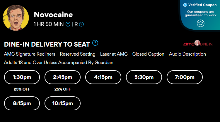 50% Off AMC Coupons & Promo Codes - March 2025