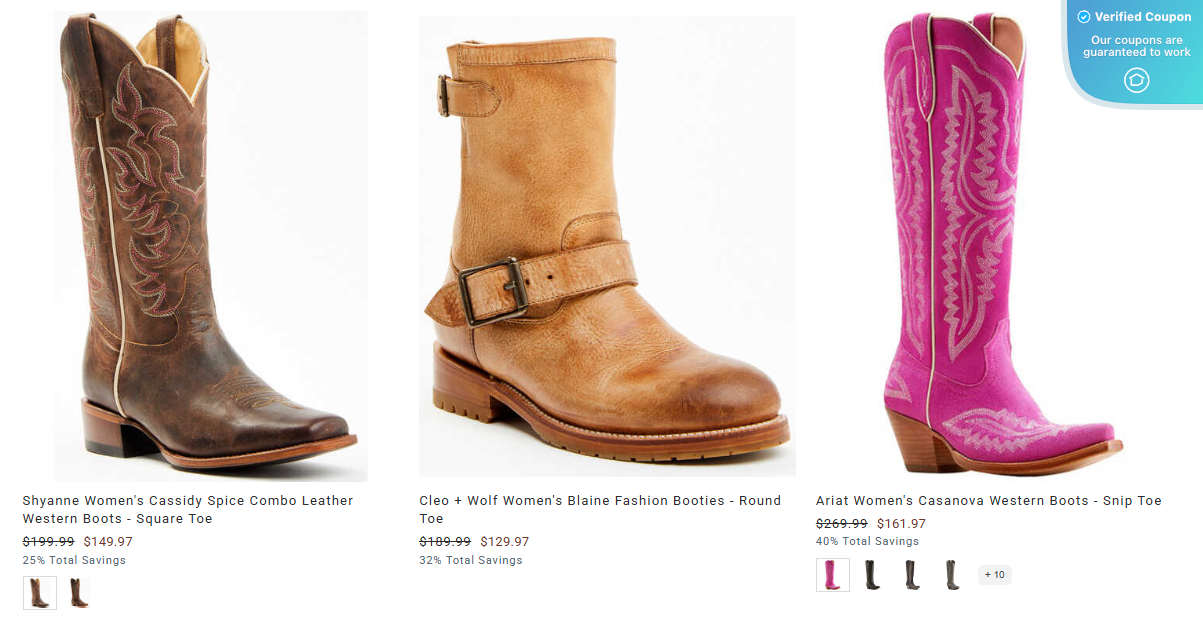 20% Off Boot Barn Coupons & Promo Codes - March 2025