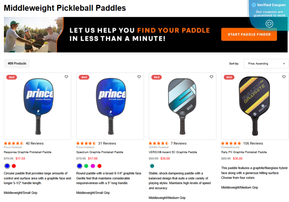 8% Off Pickleball Central Coupons & Promo Codes - April