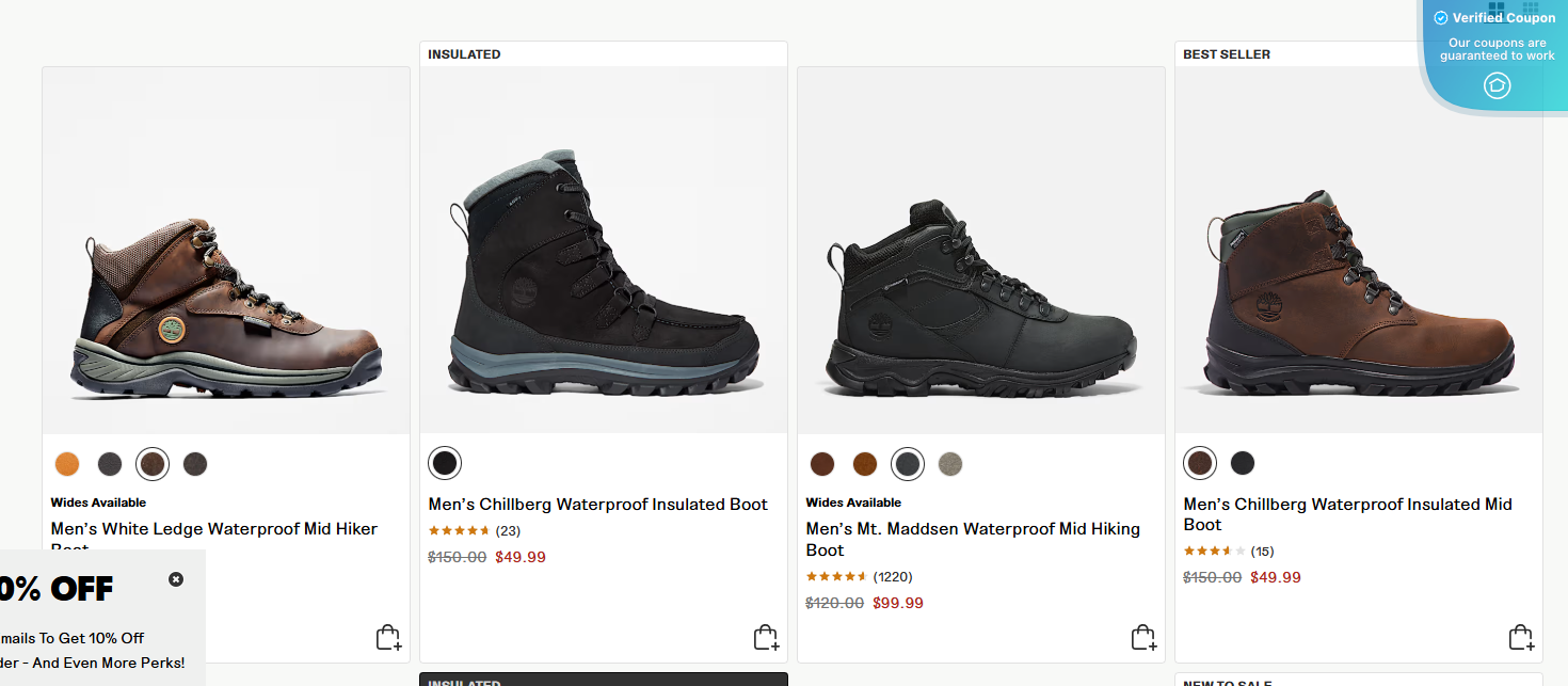 20% Off Timberland Coupons & Promo Codes + 0.4% Cash Back