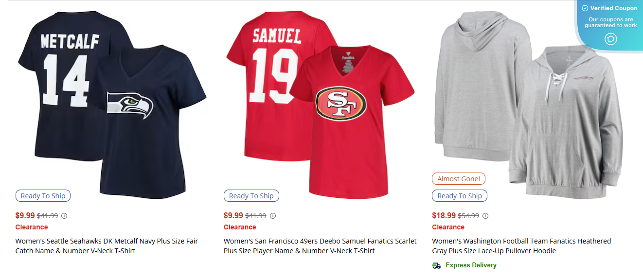 30% Off NFL Shop Coupons & Coupon Codes - March 2025