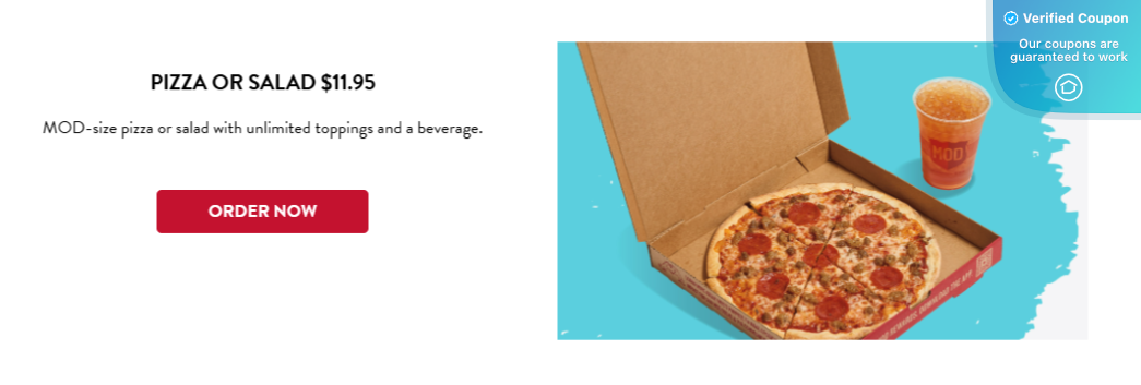 $20 Off MOD Pizza Coupons & Promo Codes - March 2025