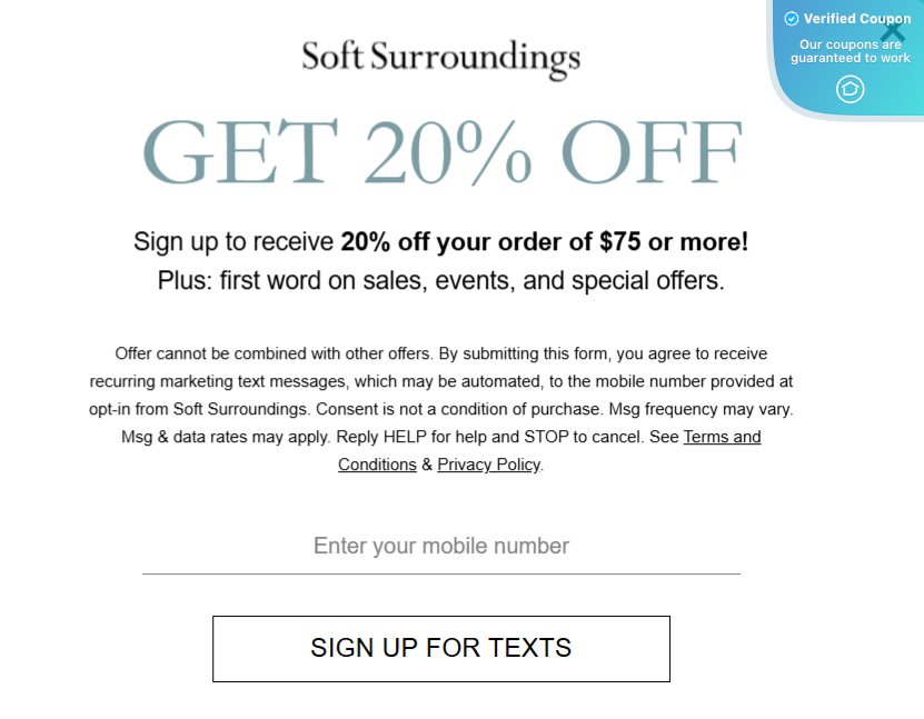 25% Off Soft Surroundings Coupons & Promo Codes - March 2025