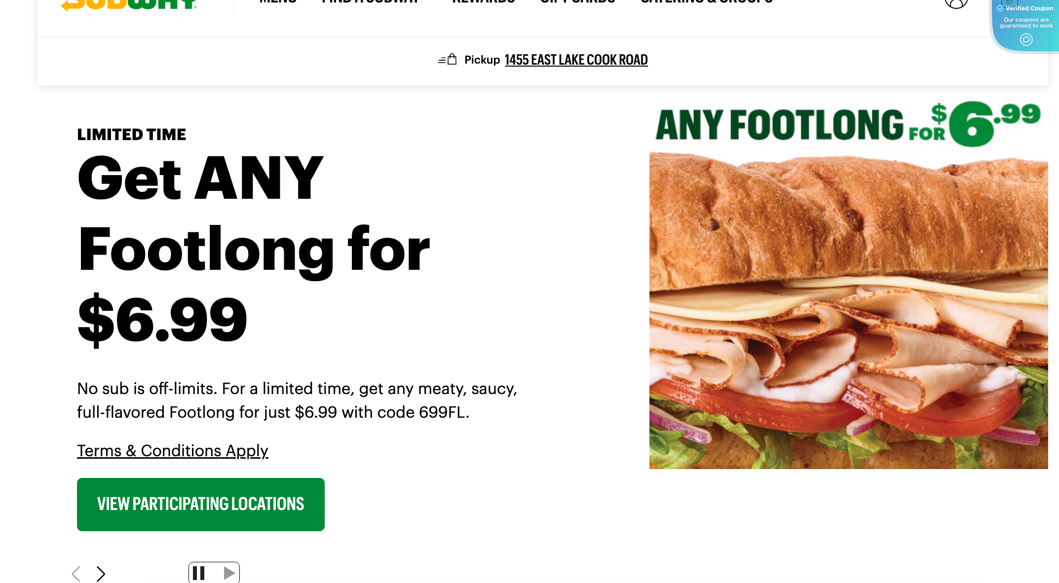 Subway Coupons: Save $10 in March 2025